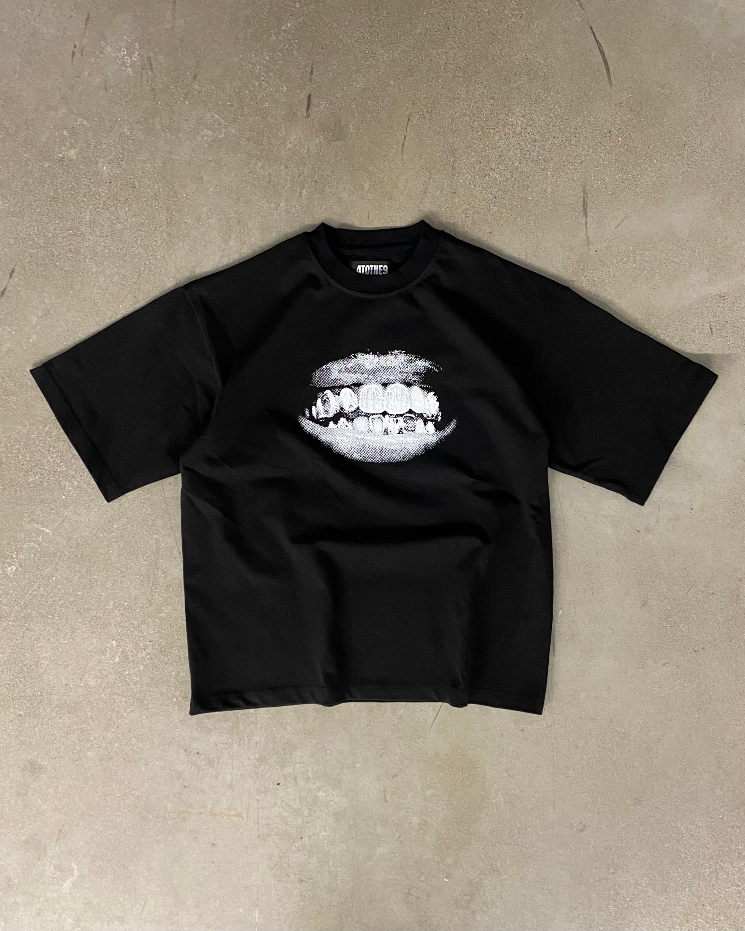 Grills Teeth Tee | BLACK Y2K Tee – 4tothe9